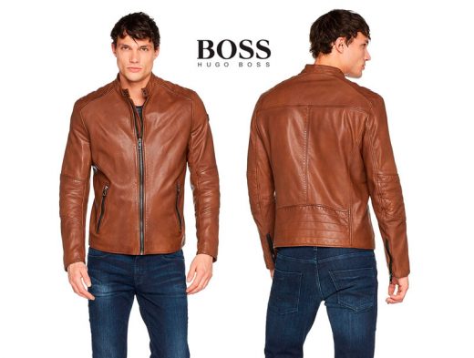 ¡Chollo! Chaqueta de piel Hugo Boss barata 162€ al -73% Descuento